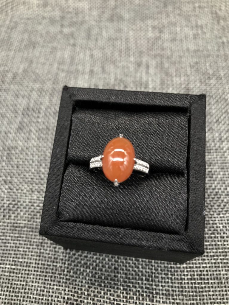 Vivid Red Cabochon Jadeite Ring - Nanyang Jade –Authentic Jewellery ...