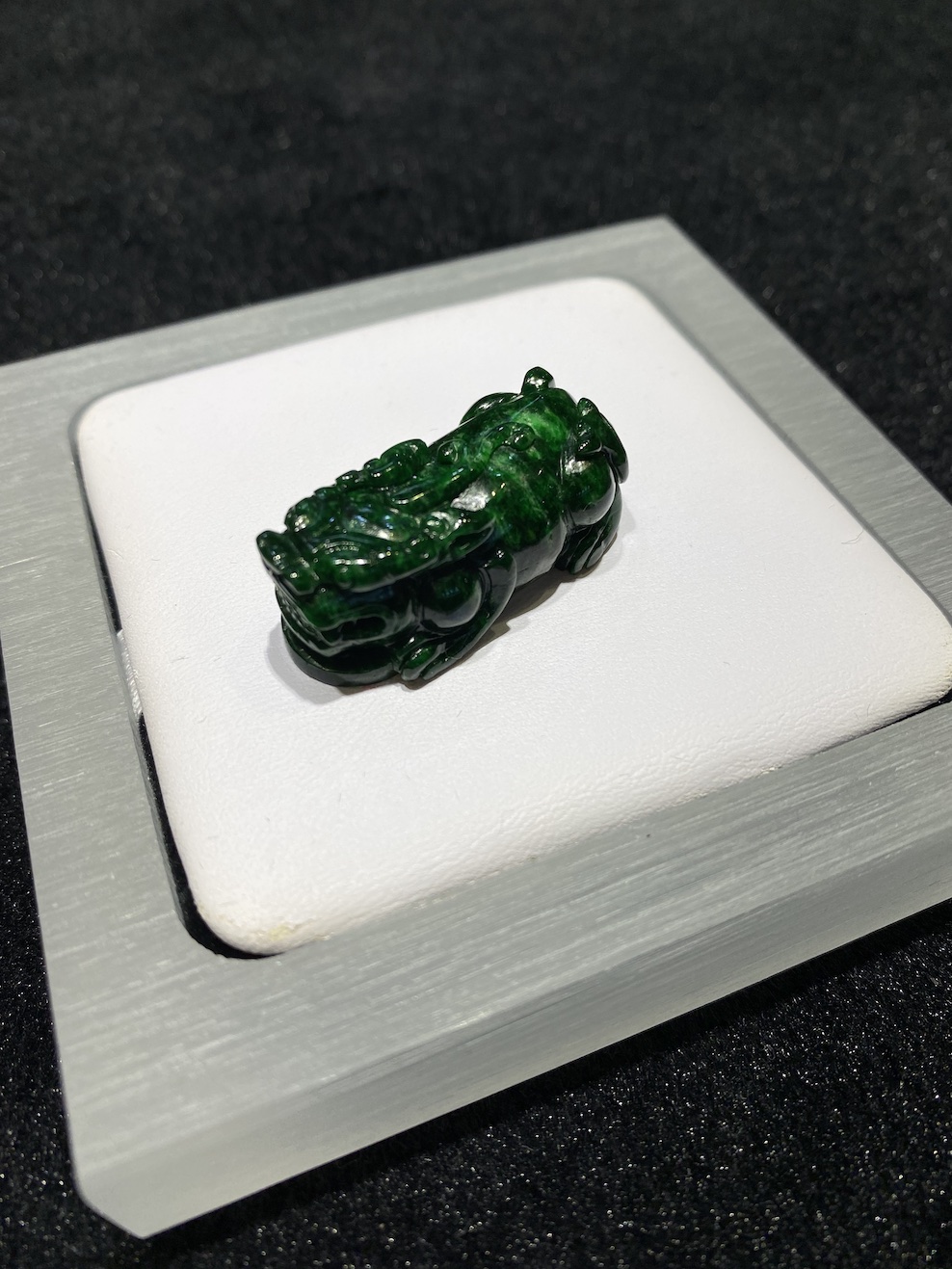 Dark green Pixiu jadeite ornament - Nanyang Jade –Authentic Jewellery ...