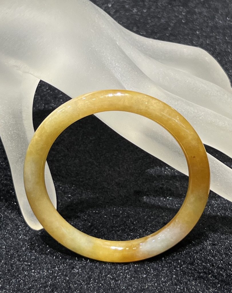 translucent icy honey yellow jadeite bangle - Nanyang Jade –Authentic ...