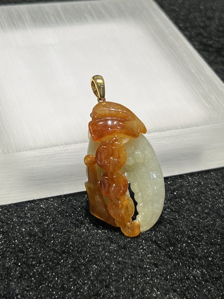 icy translucent reddish crab claw carving jadeite pendant[SOLD OUT ...